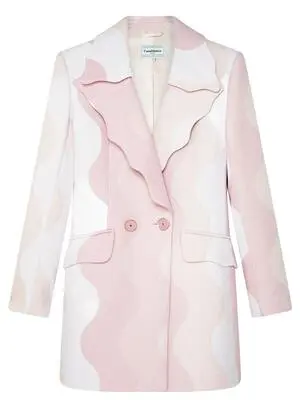 Casablanca Wave Tailored Dress - Pink