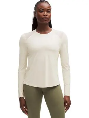 Lululemon Sculpt Cross-vent Long-sleeve Shirt - Light Ivory