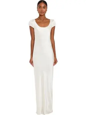 Amanda Uprichard Senna Silk Maxi Ivory