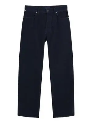 Stone Island Stone Island Indigo Micro Corduroy Straight Jeans Blue Rinsed