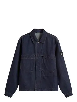 Stone Island Indigo Denim Shirt Jacket - Blue Rinsed