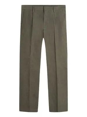 Nn07 Bill Pleated Trousers - Dark Army
