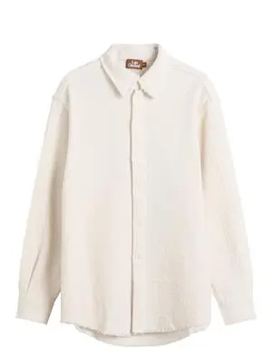 LATE CHECKOUT Raw Edge Western Shirt - White