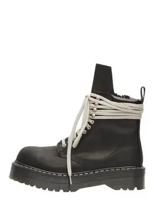 Rick Owens X Dr. Martens Quad Sole Steel Toe Boot - Black