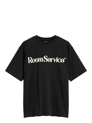 LATE CHECKOUT Room Service T-shirt - Black