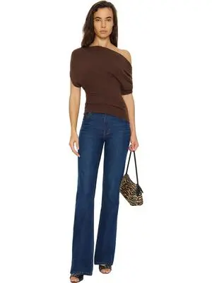 REFORMATION Iris Knit Top - Brown
