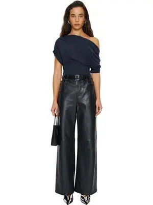 REFORMATION Iris Knit Top Midnight