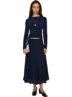 REFORMATION Sophie Midi Skirt - Blue