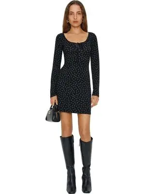 REFORMATION Maisie Knit Mini Dress - Black