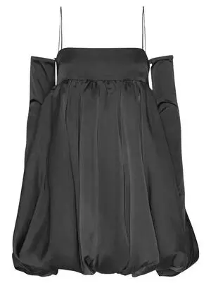 Remain Birger Christensen Bubble Hem Midi Dress - Black