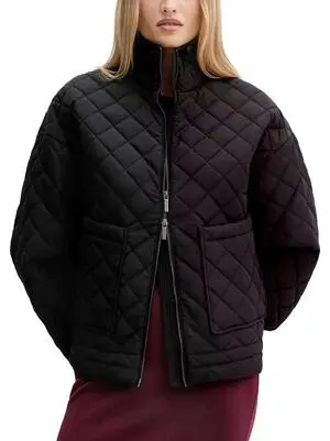 Armani Exchange Quilted Zip Jacket - Black