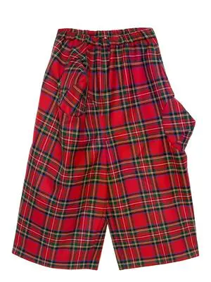 Comme Des Garçons Plaid Trousers - Red