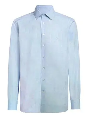 Etro Paisley-jacquard Cotton Shirt - Blue