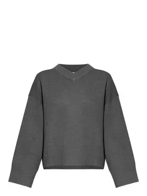 SAMSOE SAMSOE Salula V-neck Sweater - Grey