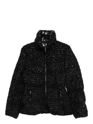 Moncler Zip-fastening Tweed Jacket - Black