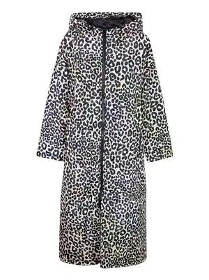 SITTINGSUITS Animal-print Hooded Coat - Neutrals