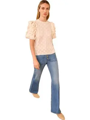 Ulla Johnson Opal Puff Sleeve Top - Conch