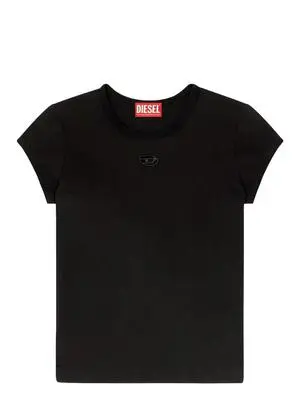 DIESEL Logo-embroidered T-shirt - Black