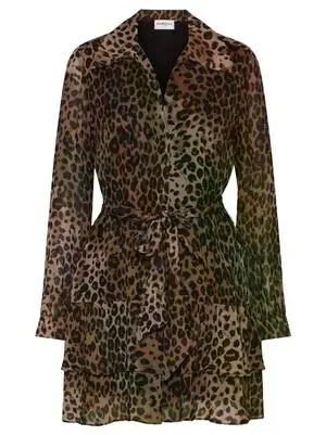 Marella Leopard-print Mini Dress - Brown