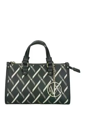 Armani Exchange Logo Charm Tote - Green