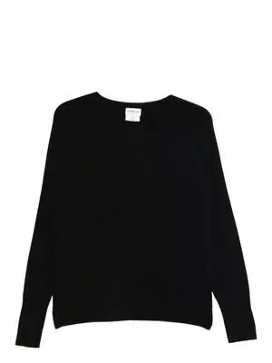 Marella Ribbed Trim Long Sleeve Jumper - Black