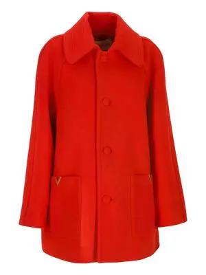Valentino Garavani Pocket-detail Coat - Red