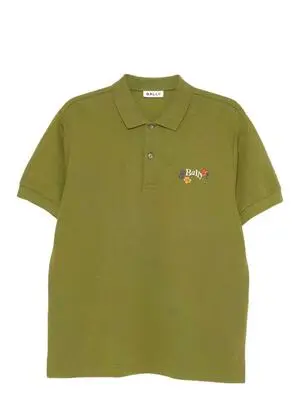 Bally Logo Cotton Polo Shirt - Green