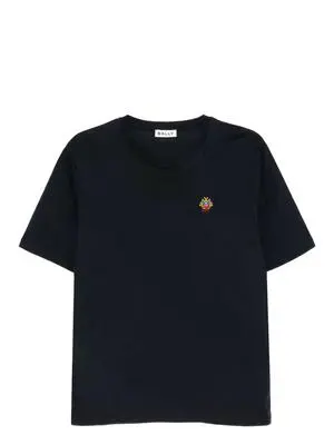 Bally Embroidered-logo T-shirt - Blue
