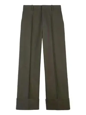 TOD'S Cuffed-hem Trousers - Green