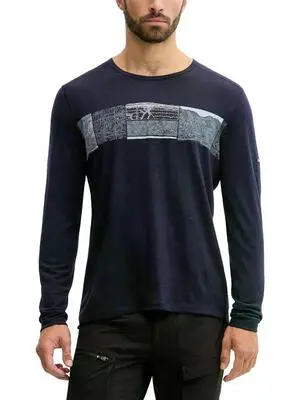 Icebreaker Graphic-print Long-sleeve Base Layer - Blue