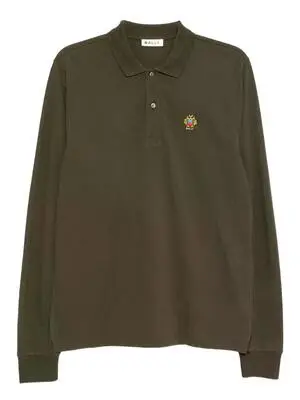 Bally Embroidered-logo Cotton Polo Shirt - Green