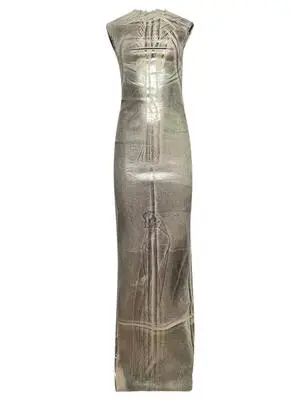 Rick Owens Round-neck Maxi Dress - Silver
