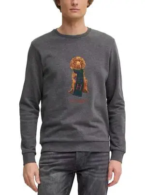HACKETT Dog-print Sweatshirt - Grey