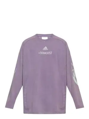 Adidas Long-sleeve Graphic-print T-shirt - Purple