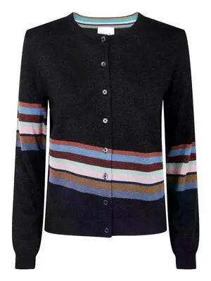 Paul Smith Glitter Striped Cardigan - Black