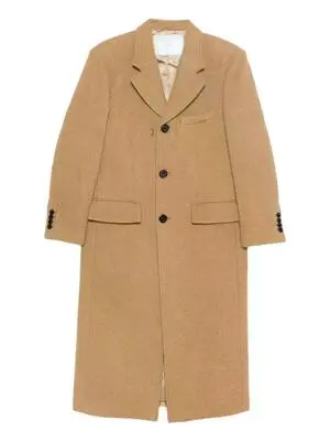 DUNST Single-breasted Wool Coat - Brown