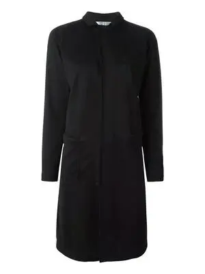 Comme Des Garçons Long Line Jersey Overcoat - Black