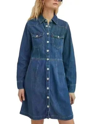 LEVI'S Otto Western Denim Dress - Blue
