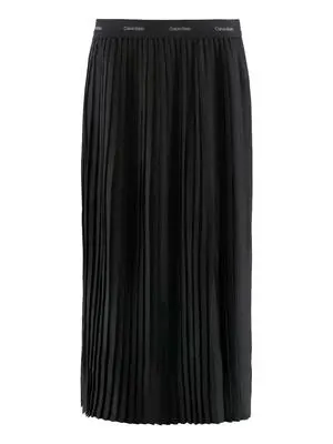 CALVIN KLEIN Pleated Waistband Midi Skirt