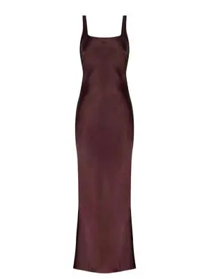 SAMSOE SAMSOE Sanuna Square-neck Split Dress - Brown