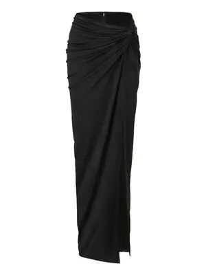 OUDE WAAG Knot-front Maxi Skirt - Black
