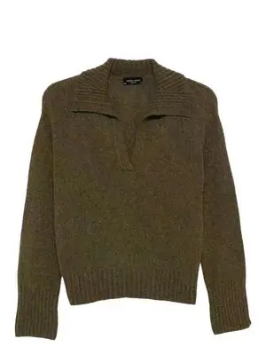 ROBERTO COLLINA Spread-collar Jumper - Green