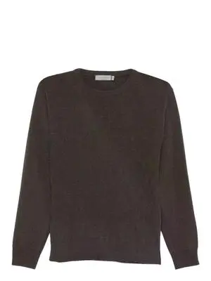 Canali Textured Crew-neck Sweater - Brown