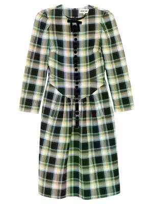SHUSHU/TONG Plaid Dress - Black