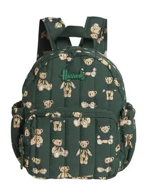 Harrods Quilted Henry Bear Backpack - Ivory
