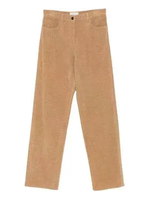 THE ROW Straight Leg Corduroy Trousers - Black