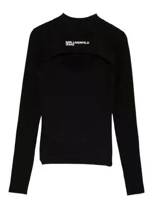 Karl Lagerfeld Fine-ribbed Jumper - Black