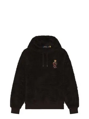 Polo Ralph Lauren Long Sleeve Hi-pile Holiday Bear Hoodie - Antique Brown