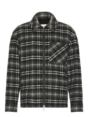 Burberry Oran Overshirt - Chess Black & Bass Grey