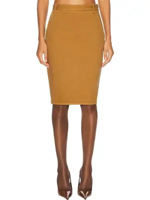 Saint Laurent Pencil Skirt - Sao Paulo Camel